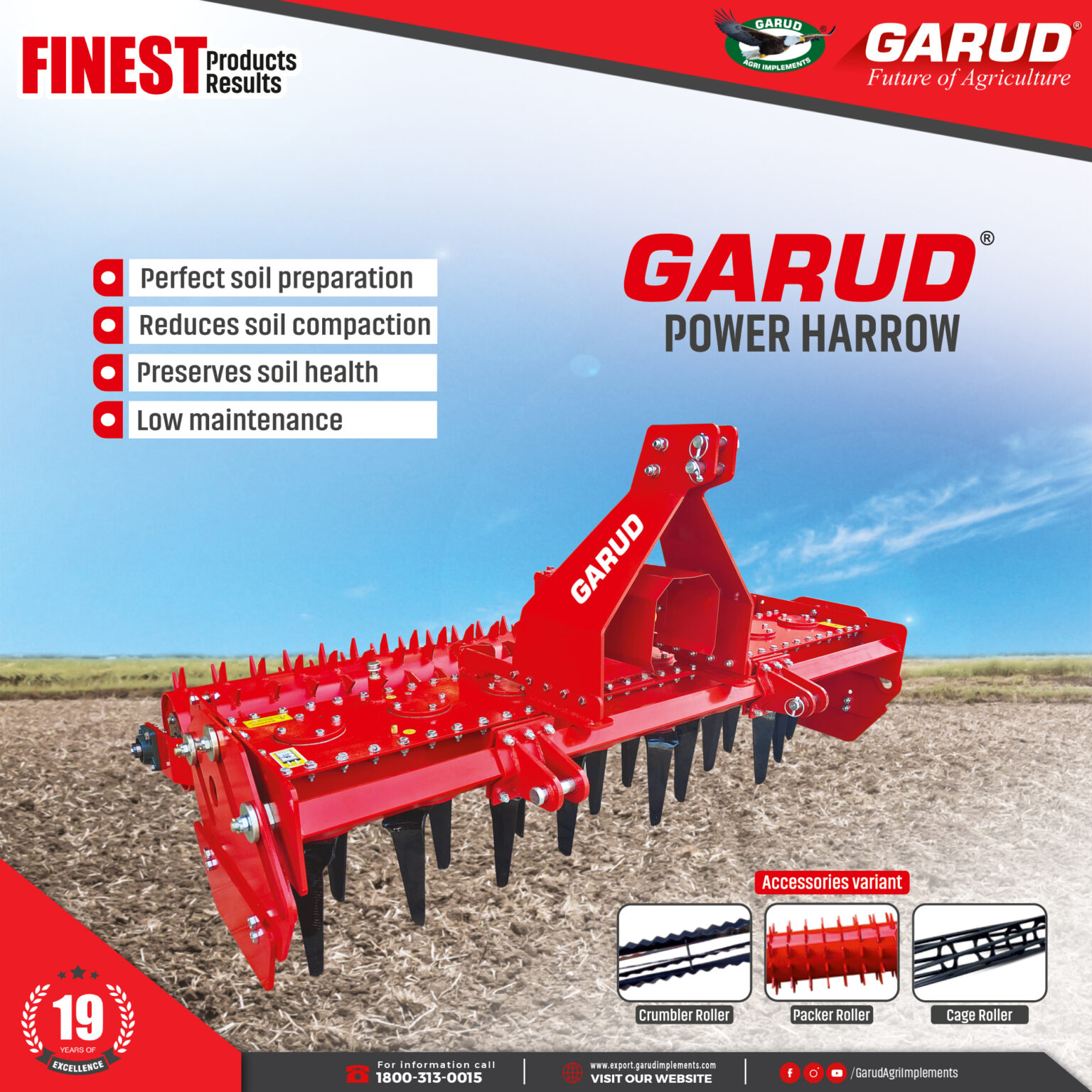 The Garud Power Harrow agriculture Implement